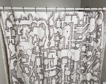 Map Shower Curtain - Etsy