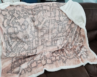 Dungeons and Dragons Shower Curtain MAP Vintage Dnd Map Pathfinder D20 ...