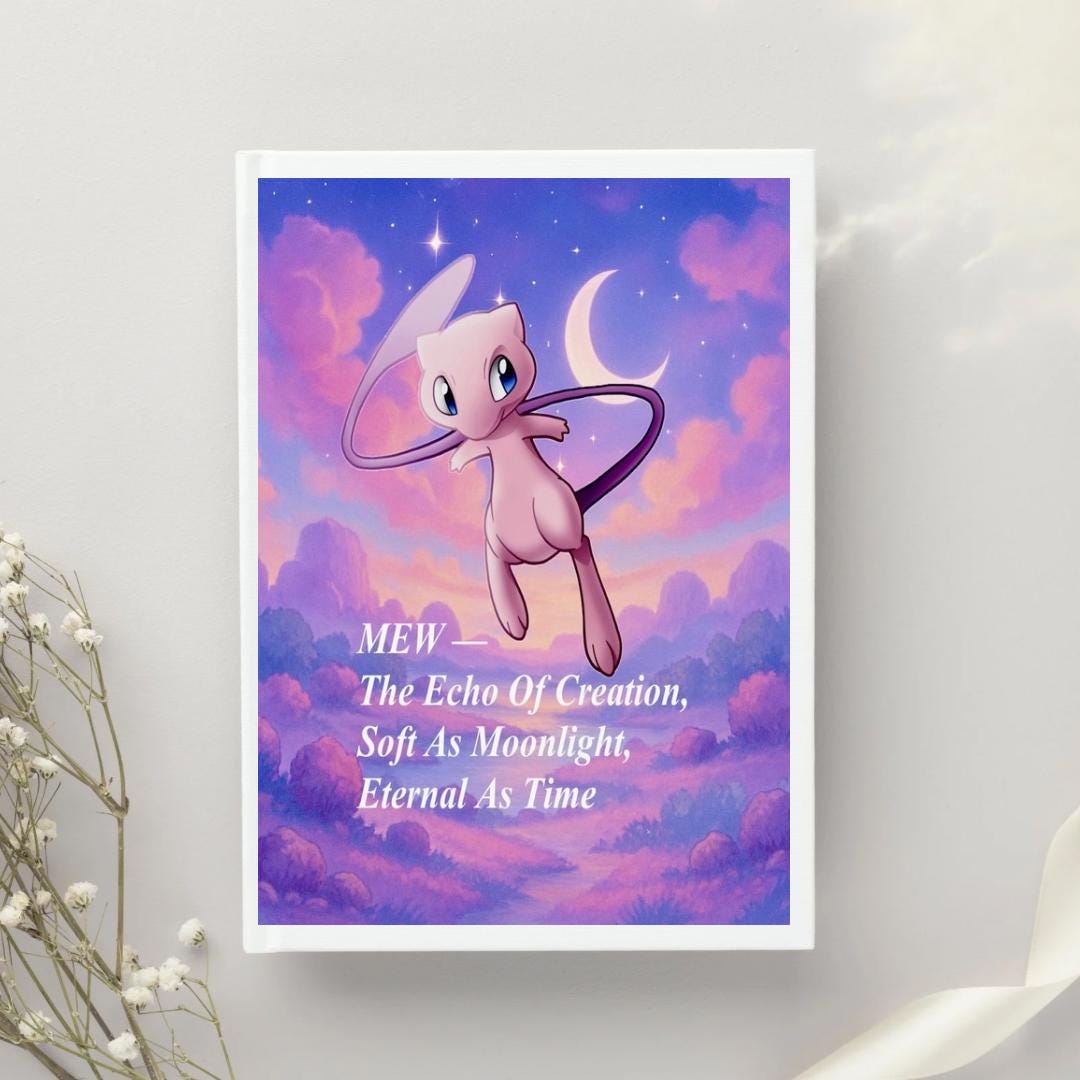 Mystical Mew-inspired Digital Wall Art | Celestial Pokémon Universe ...