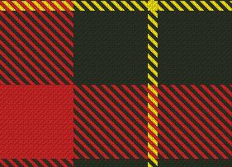 Scottish Tartan Cross Stitch Pattern Large - Wallace - Etsy