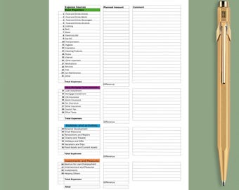 Printable Budget Planner | Monthly Expense Tracker | Finance Organizer ...