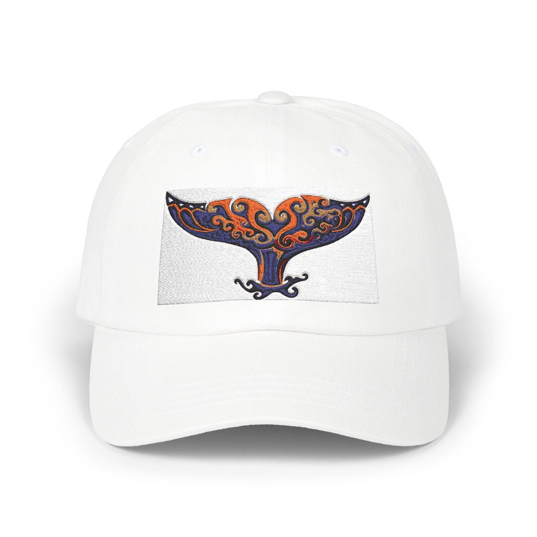 Dad Cap, Tribal Whale Fluke Tattoo Design, Whale Lover Gift, Adjustable ...