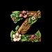 3D Color Spring Floral Alphabet Clipart, Alphabet and Number 0-9 ...