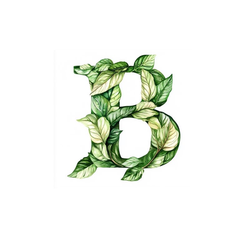 26 PNG Alphabet, Green Leaf Alphabet, Clipart, Alphabet Clipart - Etsy