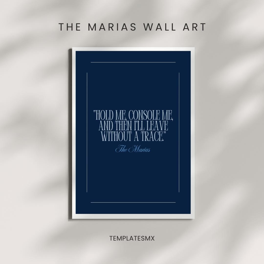 The Marias Poster, the Marias Digital Wall Poster - Etsy