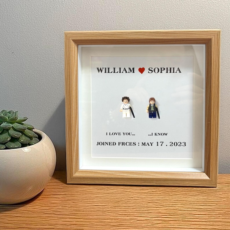 Star Wars Lego Couple Frame - Personalized Wedding Gift - Anniversary ...