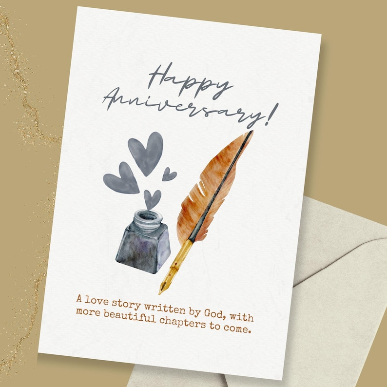 Christian Anniversary Cards: A Love Story Written by God (digital ...