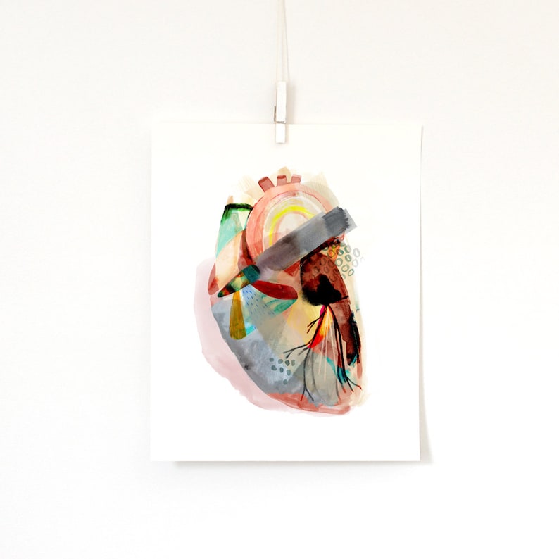 Happy Heart, Print - Etsy
