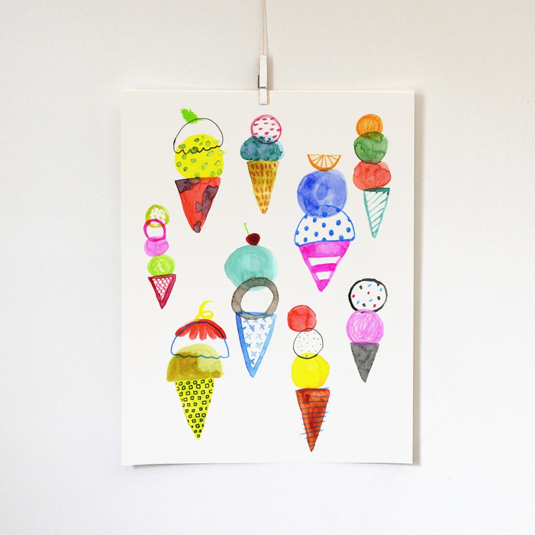 Ice Cream Print - Etsy