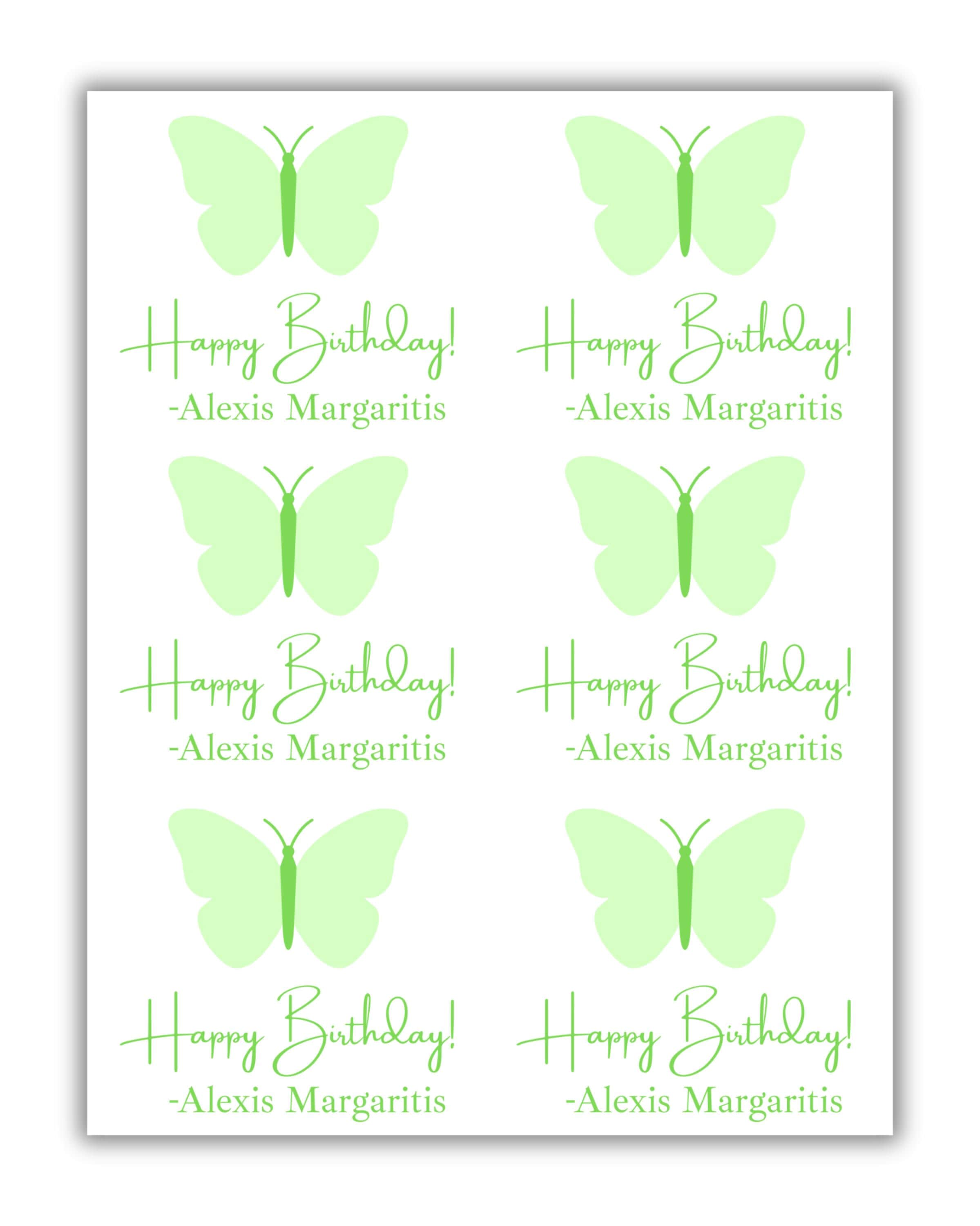 Butterfly Gift Tag- Digital Download - Etsy