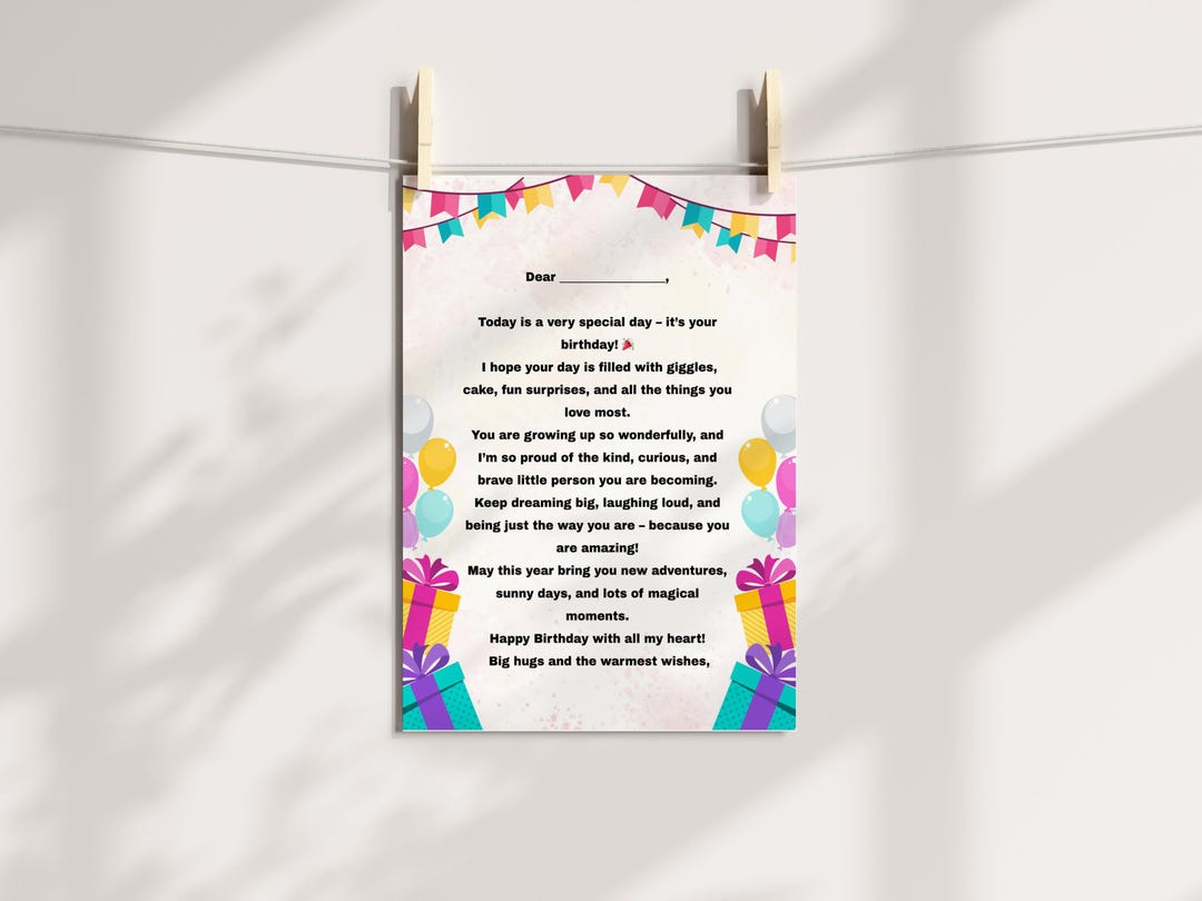 Personalized Princess Birthday Letter – Royal-themed Digital Download ...