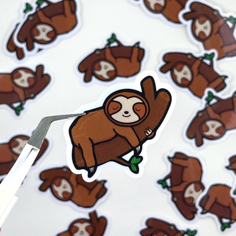Sloth Sticker - Etsy