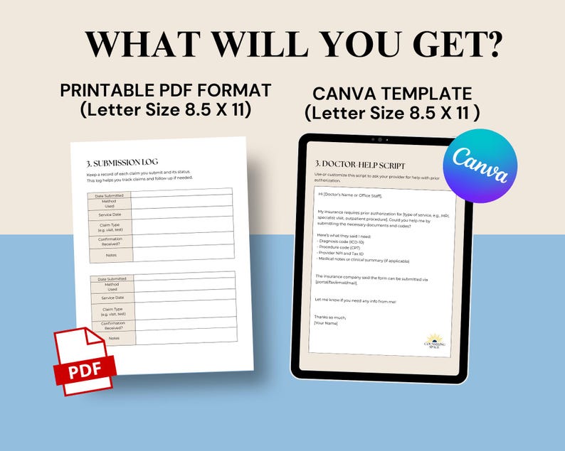 Health Insurance Cheat Sheet & Worksheets: Editable Canva Template ...