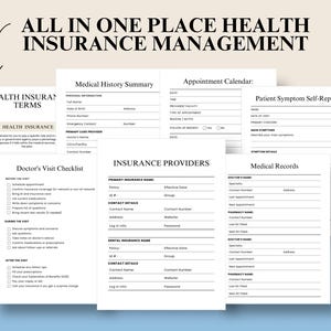 Medical Worksheet Printable, Health Insurance Cheat Sheet, Doctor Visit ...