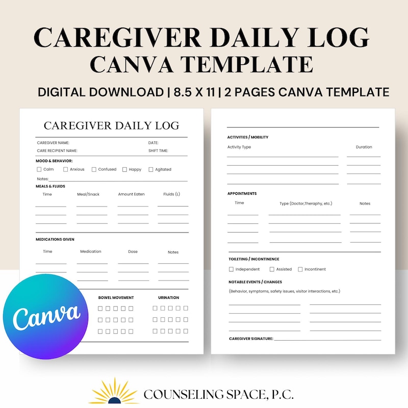 Caregiver Client Planner - Etsy