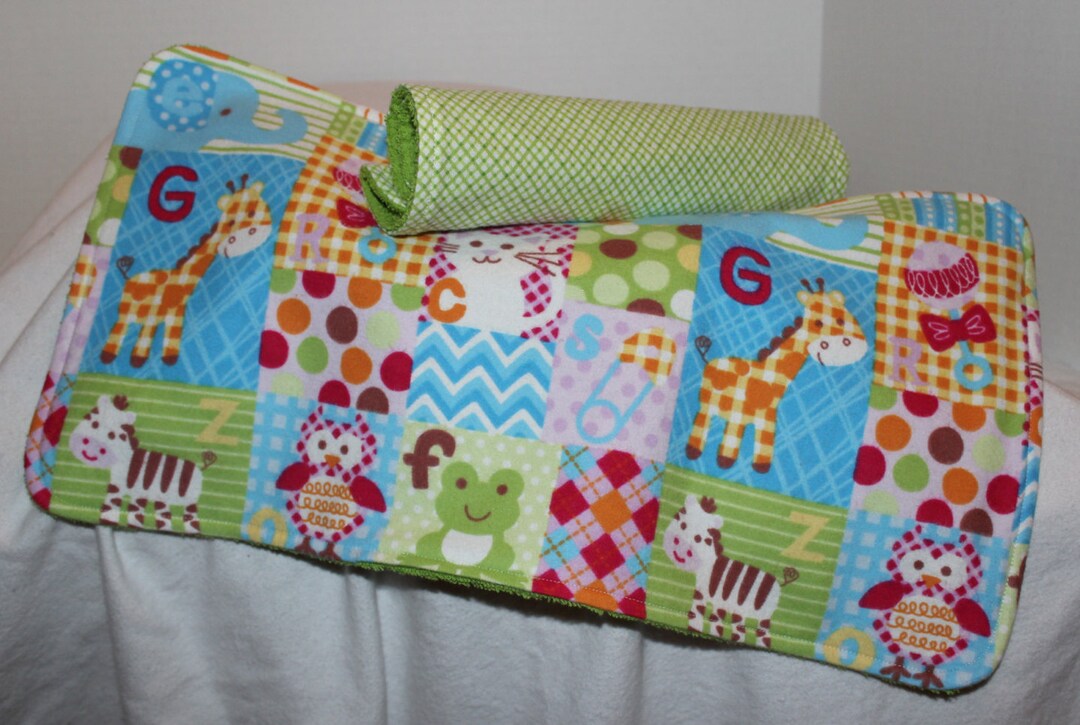 Alphabet Burp Cloths - Set of 2 - Etsy
