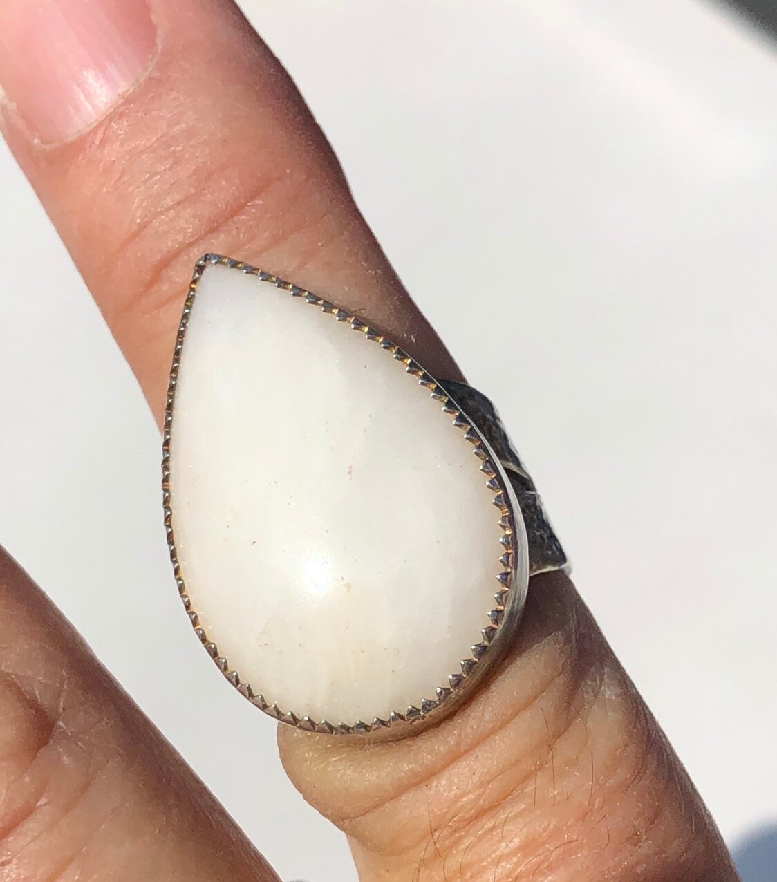 Milk Quartz Ring White Stone Milk Quartz Ring Quartz - Etsy