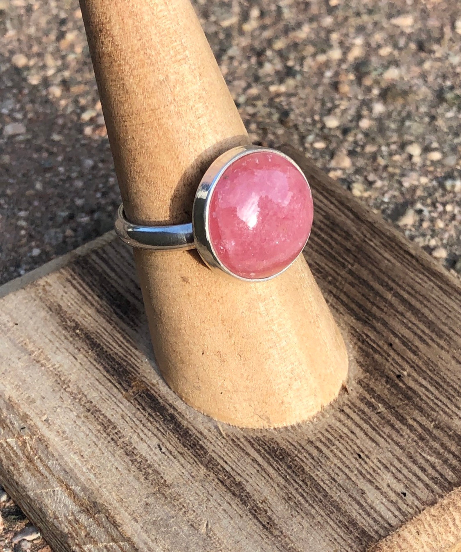 Molly Ring Rhodochrosite Ring, Inner Earth Jewelry, Pink Stone ...