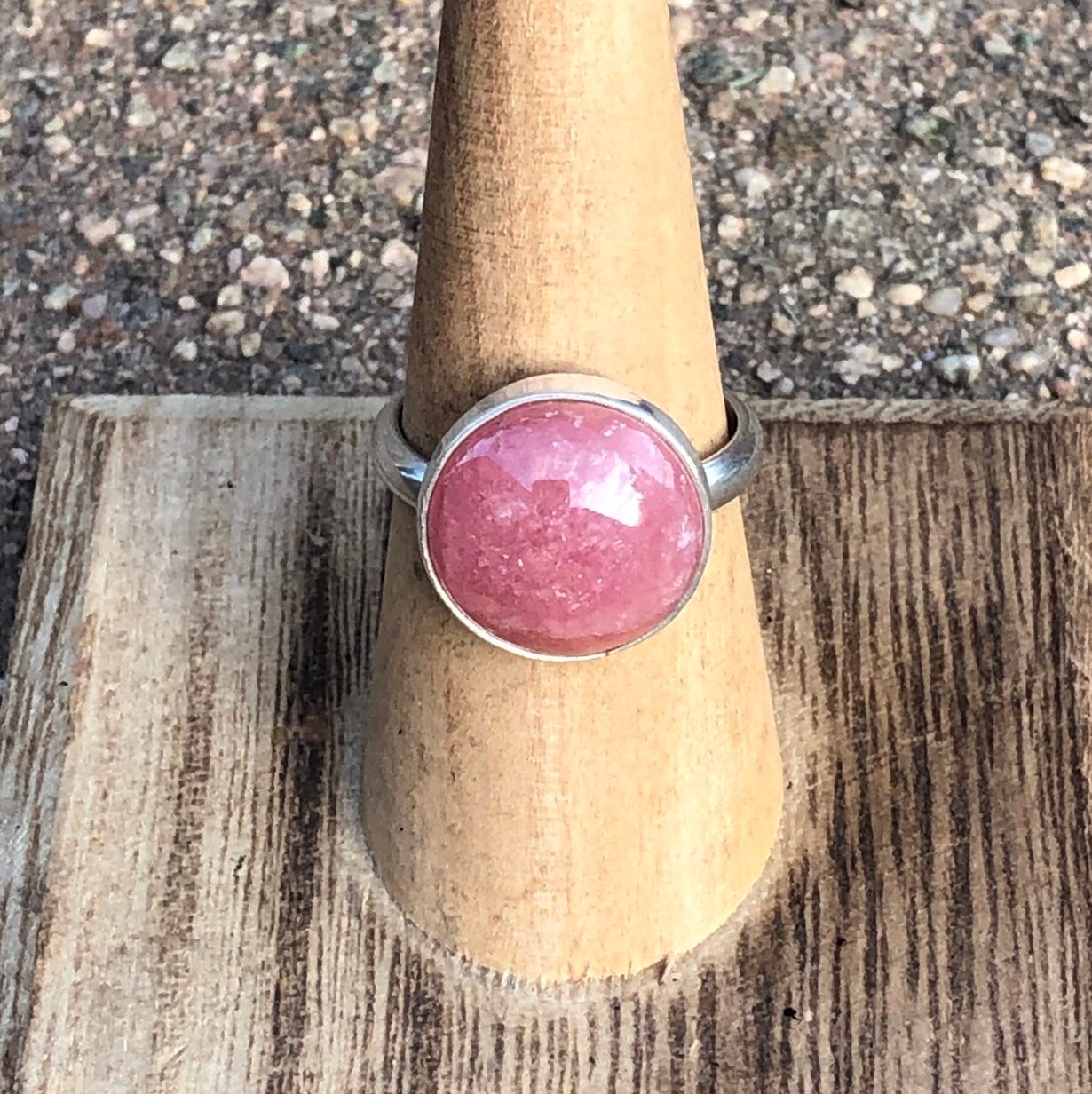 Molly Ring Rhodochrosite Ring, Inner Earth Jewelry, Pink Stone, Handmade Ring, Modern Jewelry ...