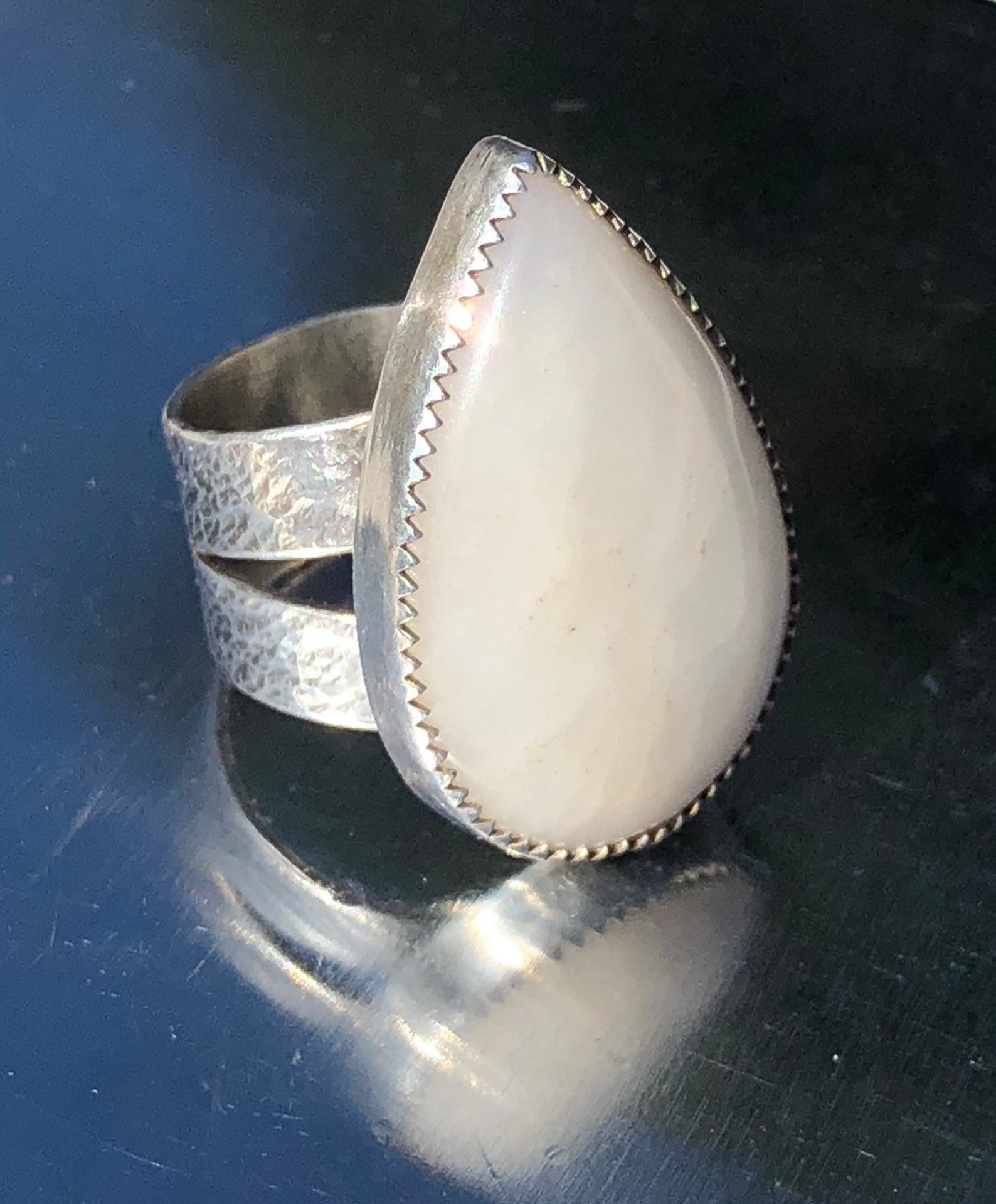 Milk Quartz Ring- White Stone, Milk Quartz Ring, Quartz, Gemstone ...