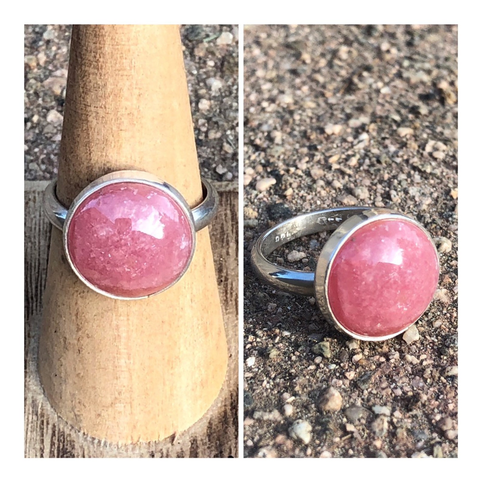Molly Ring Rhodochrosite Ring, Inner Earth Jewelry, Pink Stone ...