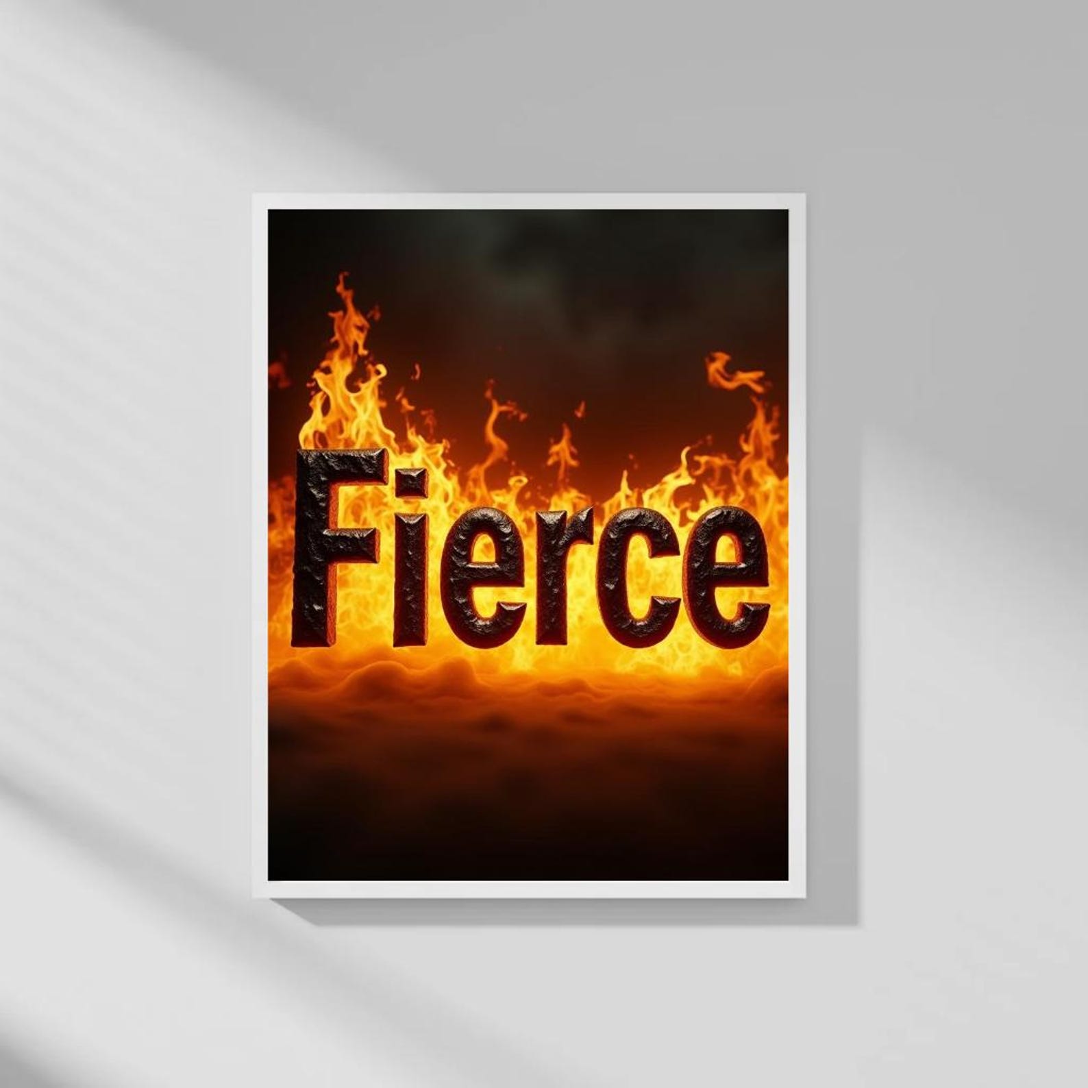Digital Print of a Red Hot Picture of the Word "fierce" - Etsy
