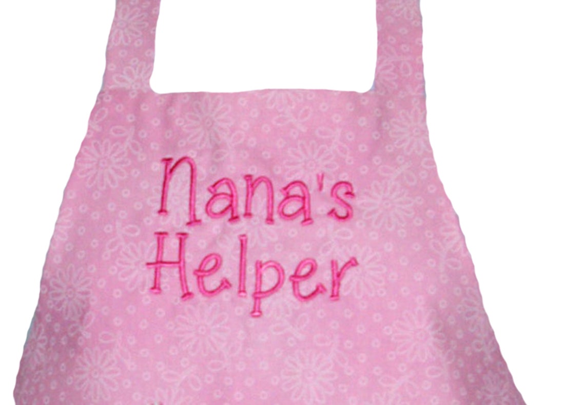 Little Girls Pink Apron Gift From Grandparent Apron for - Etsy