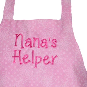 Little Girls Pink Apron, Gift From Grandparent, Apron for Young Child ...