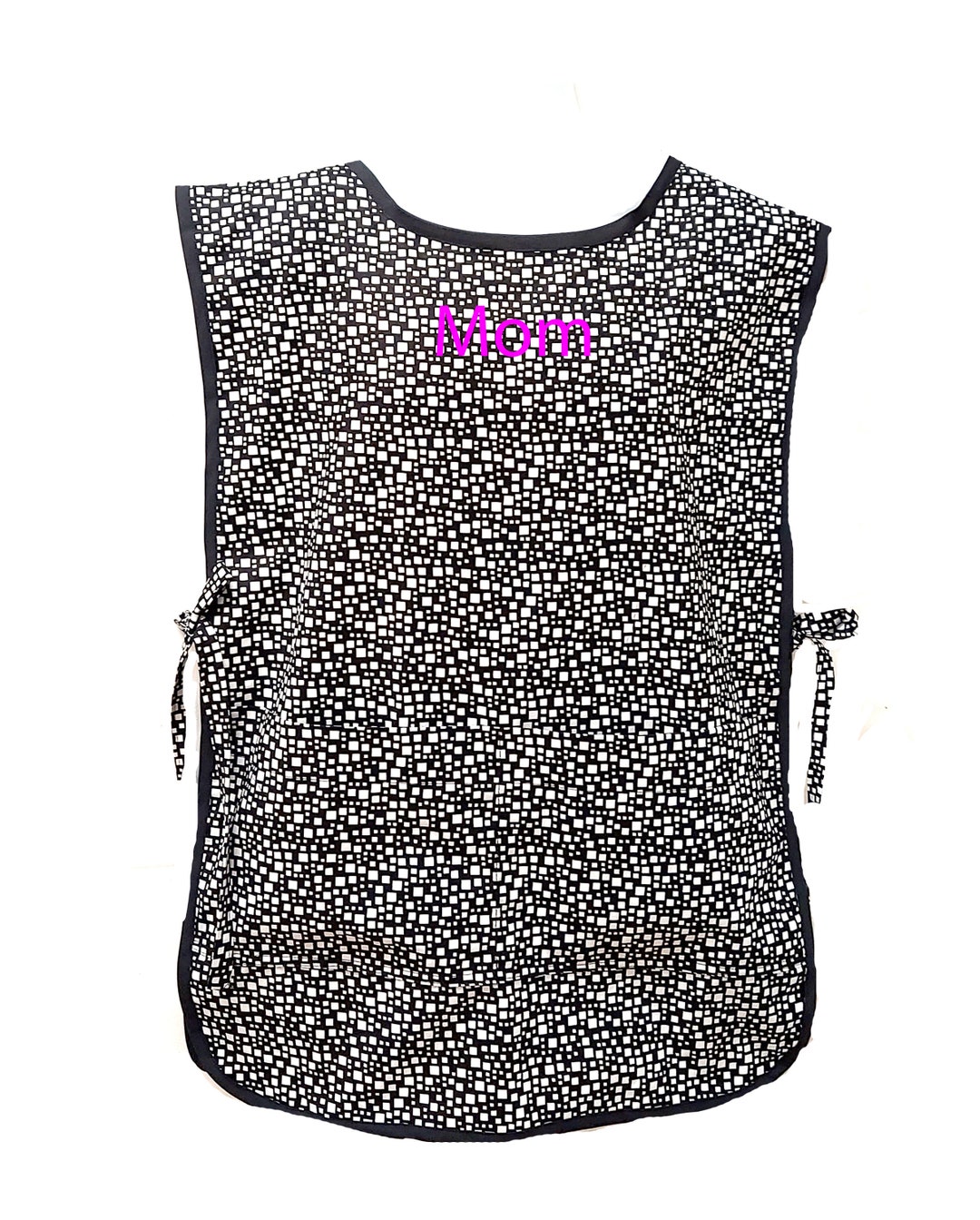 Black White Cobbler Style Apron, Pockets, Craft, Gardening, Daycare ...