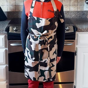 Matching Camo Apron, Camouflage Dad, Daddy, Boy, Mommy, Daughter, Youth ...
