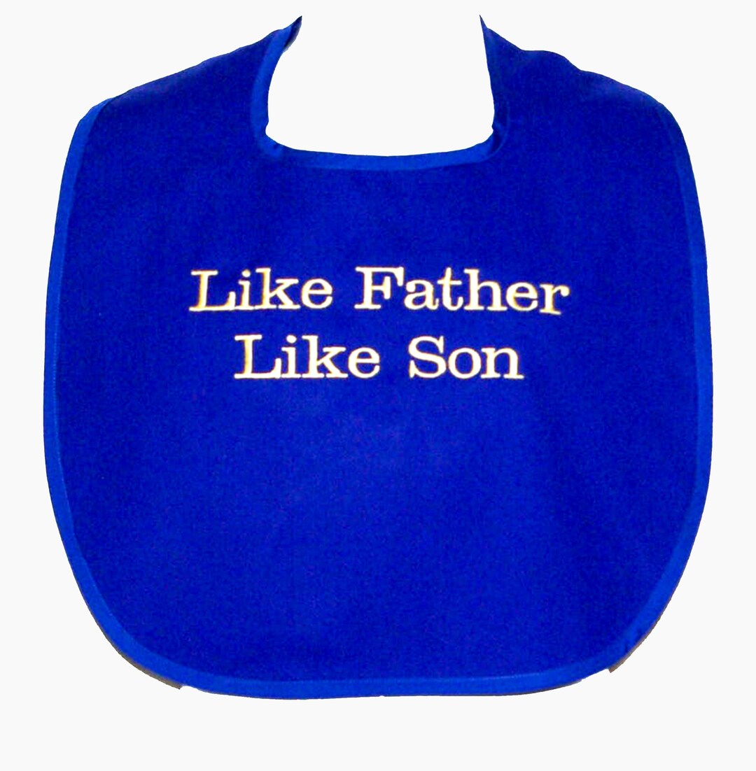 Like Father Son Adult Bib, Funny Custom Personalized New Dad, Baby ...