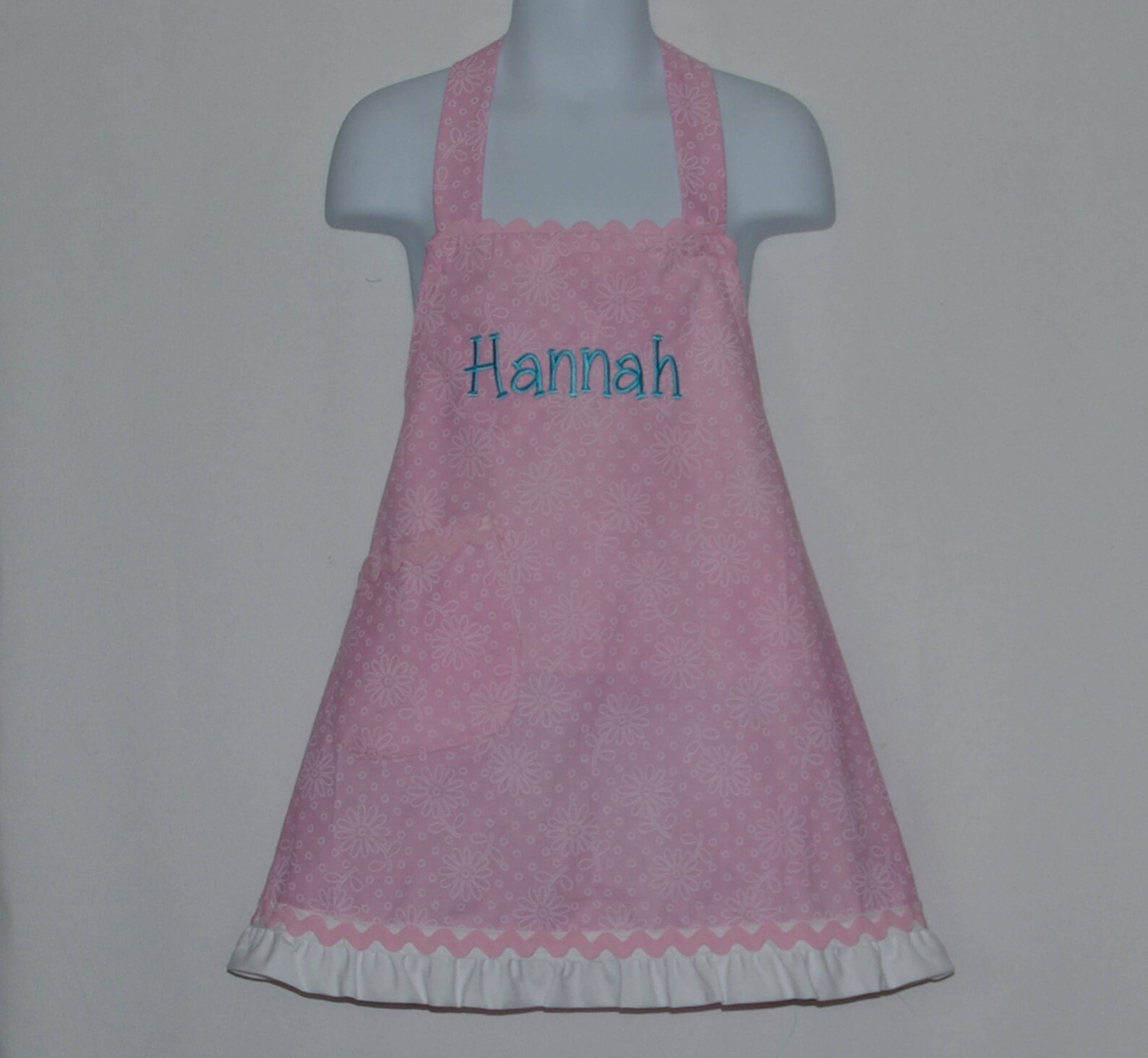 Little Girls Pink Apron Gift From Grandparent Apron For | Etsy