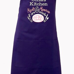 Oma Kitchen Apron, Meals and Memories, Custom Grandparent Birthday Gift ...