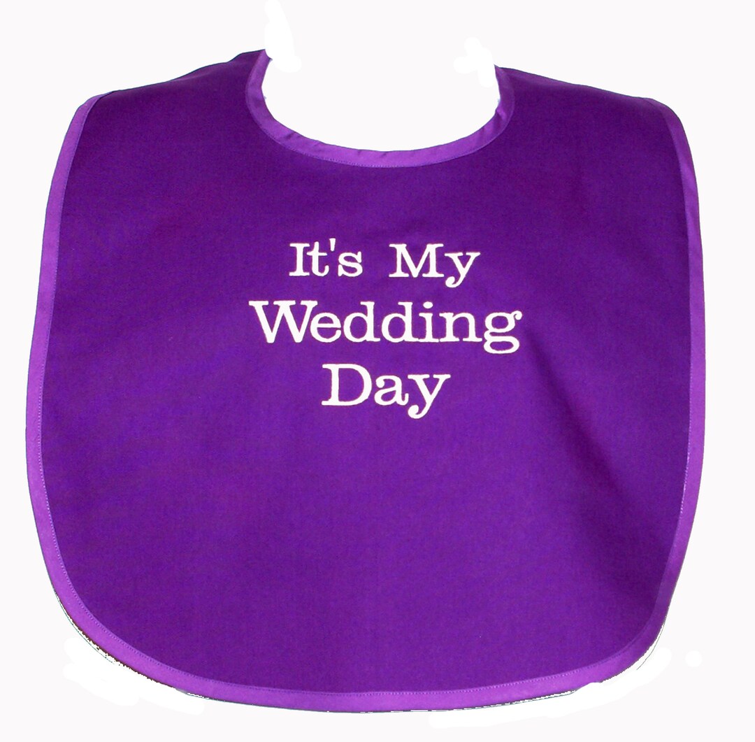 Wedding Day Adult Bib, Gag Gift Groom, Bride, Couples, Bridal Wedding ...