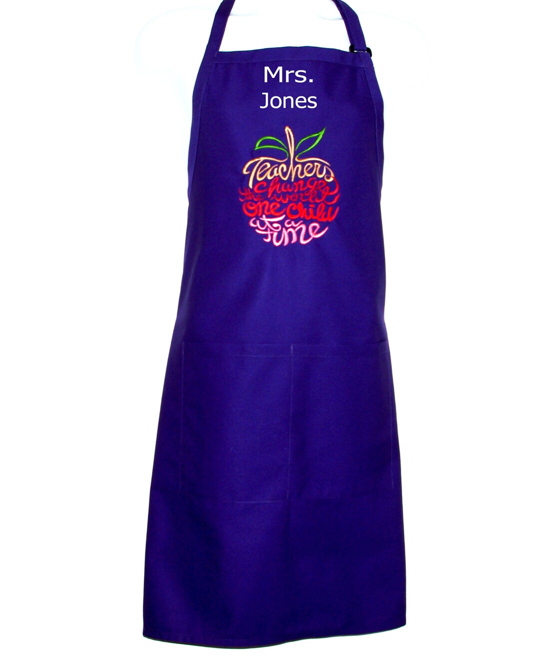 Teacher Appreciation Apron, Two Pockets, Custom Daycare, Kindergarten ...