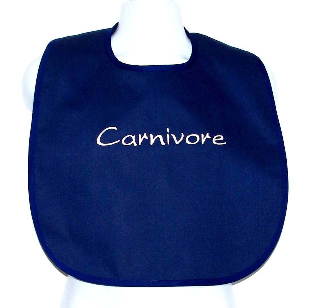 Funny Adult Bib, Carnivore, Meat Eater, Custom Birthday Gag Gift ...