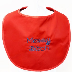 Messy Bitch Adult Bib, Funny Birthday, Gag Gift, Friend, Sorority ...