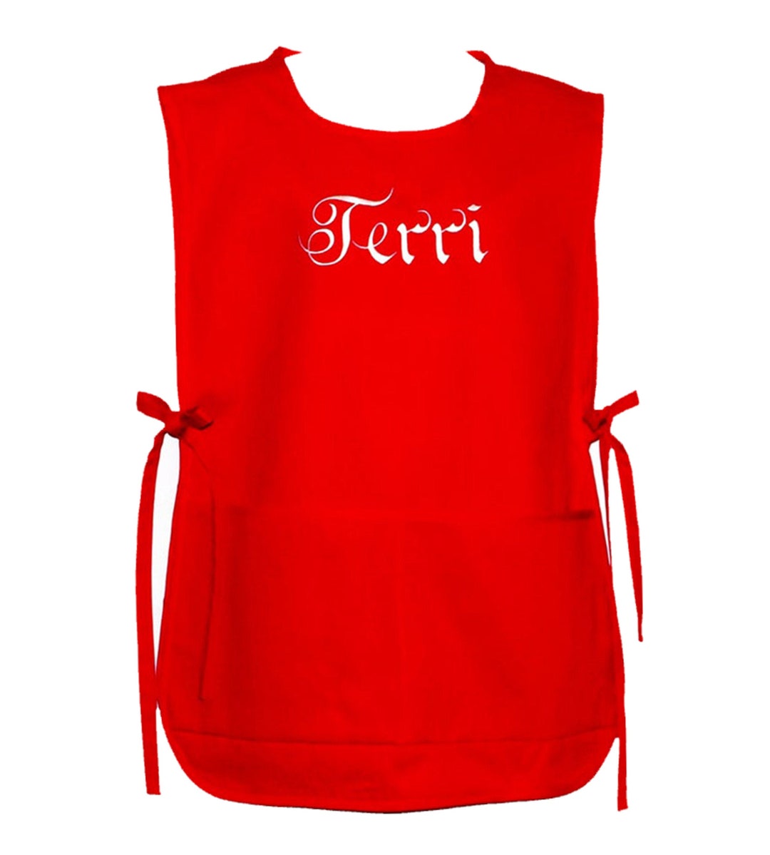 Red Cobbler Style Apron Plus Size Smock Artist Teacher - Etsy