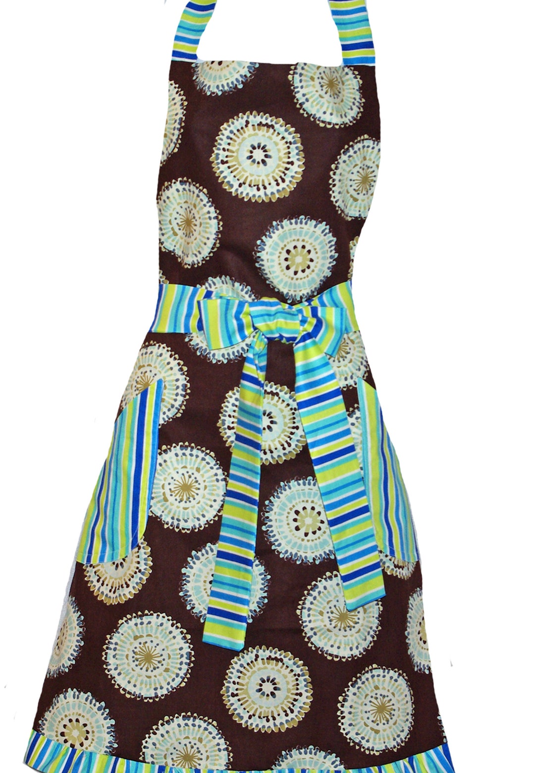 Ladies Apron, Teal Chocolate, Custom Birthday Gift, Personalized With ...