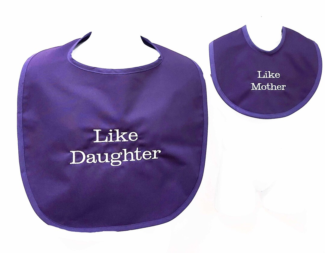 Father, Mother Daughter Bib, Matching Baby, Toddler, Mom. Grandma ...