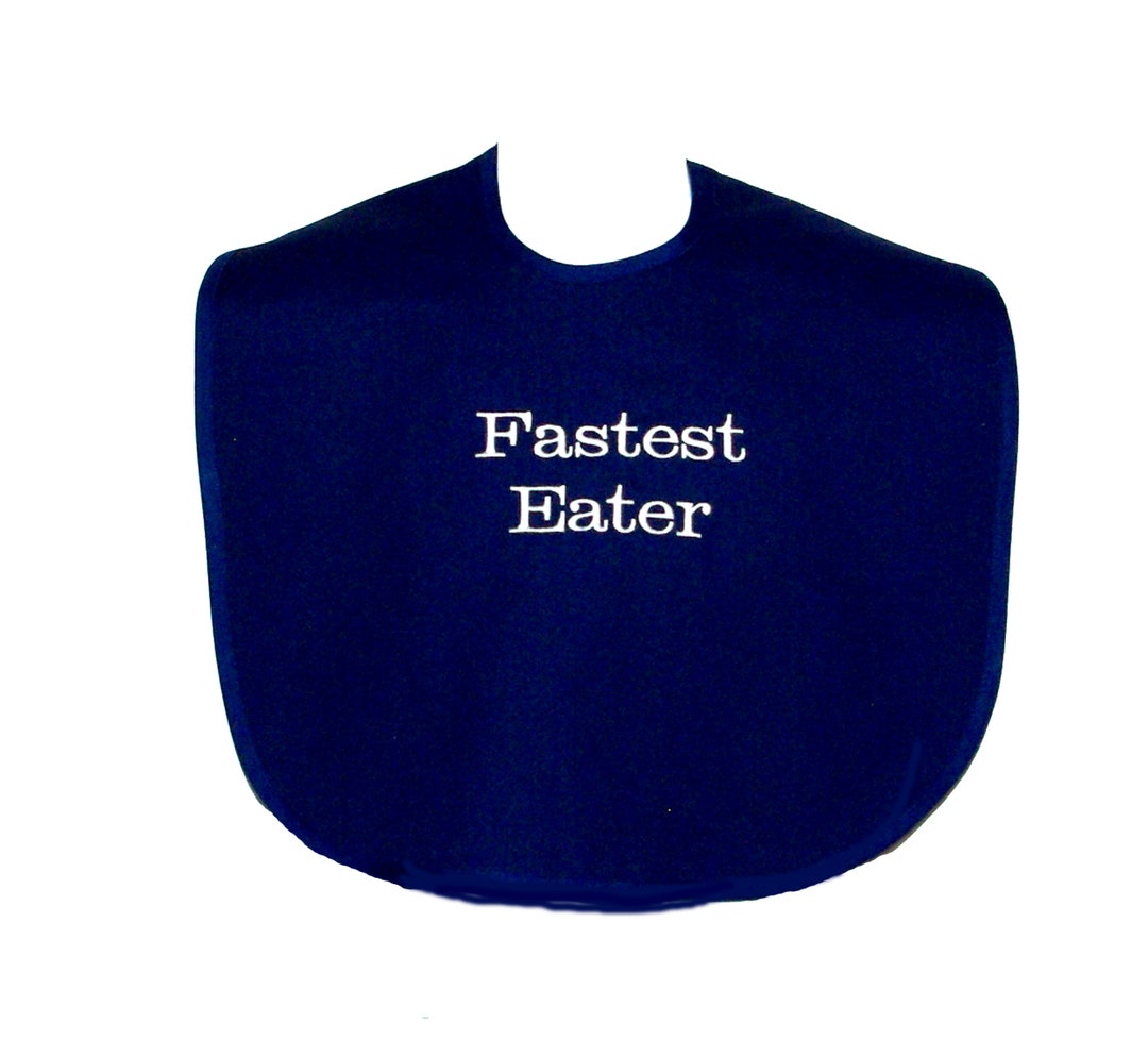 Eating Contest Bib, Fastest Eater, Custom Cotton Gift, Adult Gag Gift ...