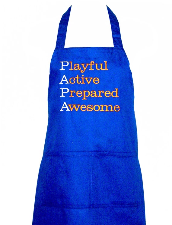Awesome Papa Apron Playful Fun Awesome Custom Personalized | Etsy