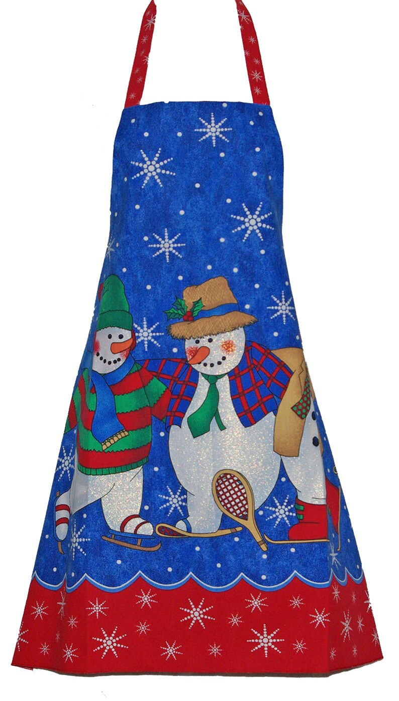 Snowmen Apron, Winter, Christmas Custom Birthday Gift, Mom, Wife ...