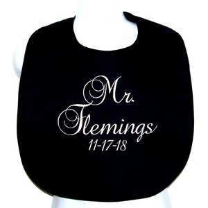 Bride Bridal Adult Bib, Protect Wedding Prom Dress, With Wedding Date ...