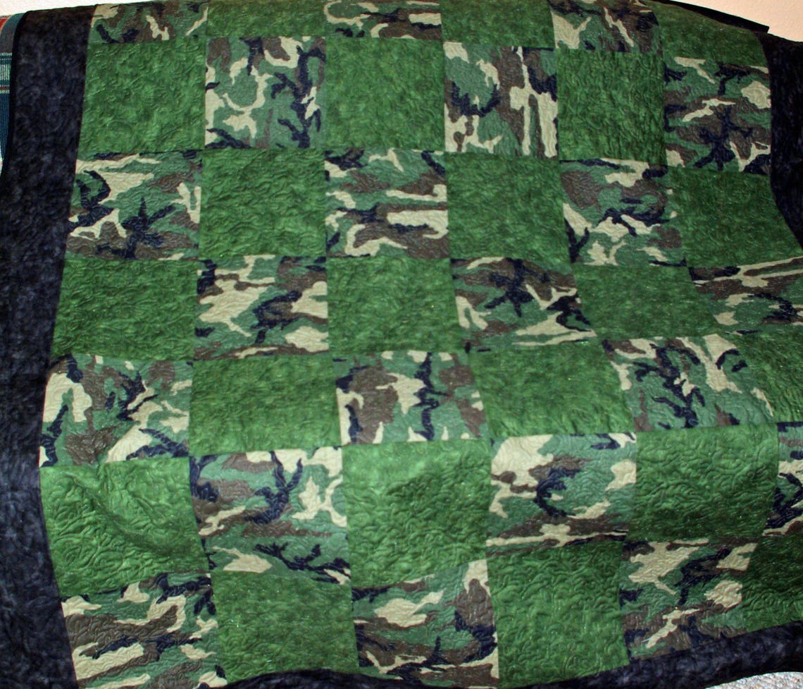 Camo Camouflage Family Tree Quilt Custom 50 Anniversary Gift - Etsy