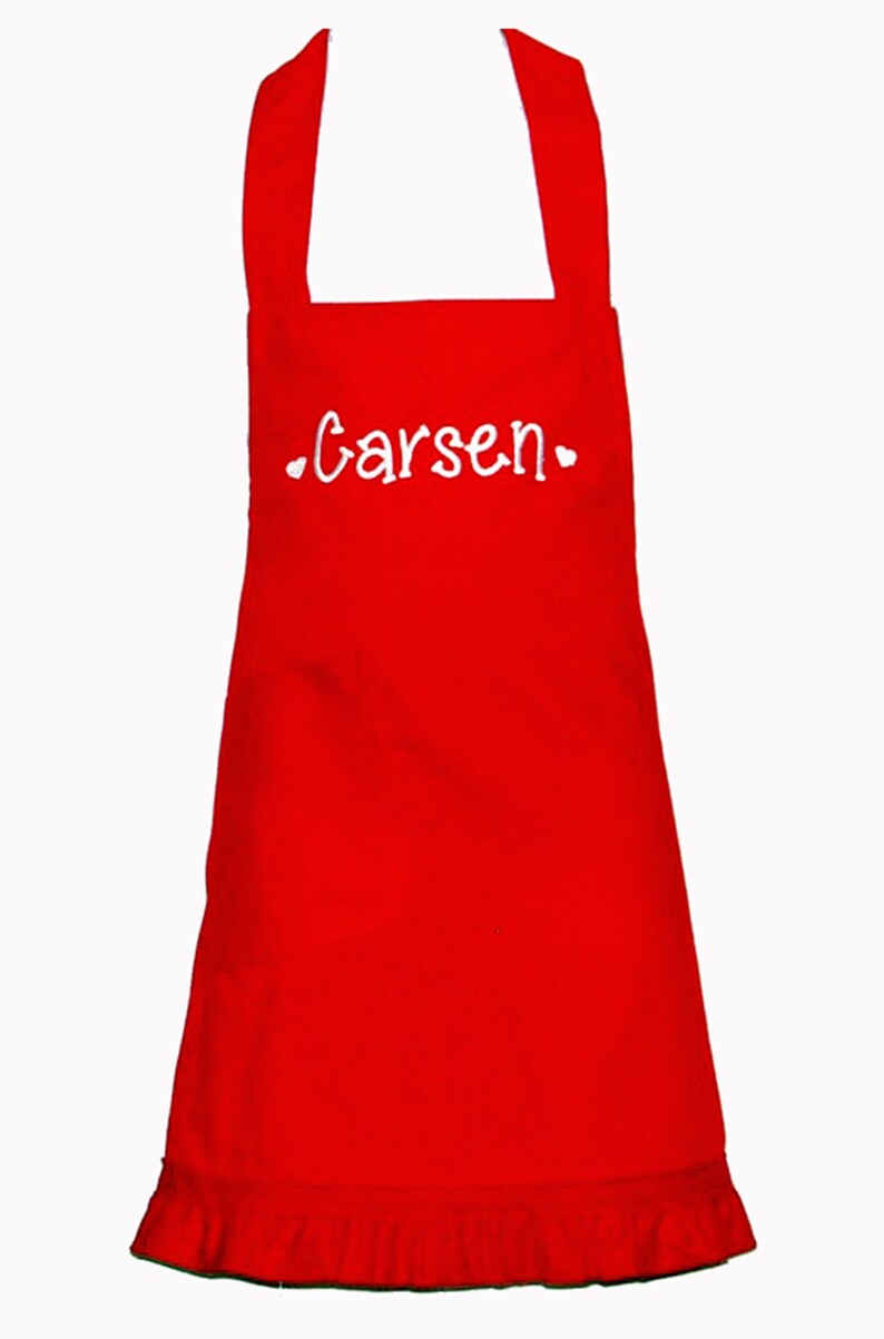 Matching Red Aprons Mommy Daughter Little Girl Nana - Etsy