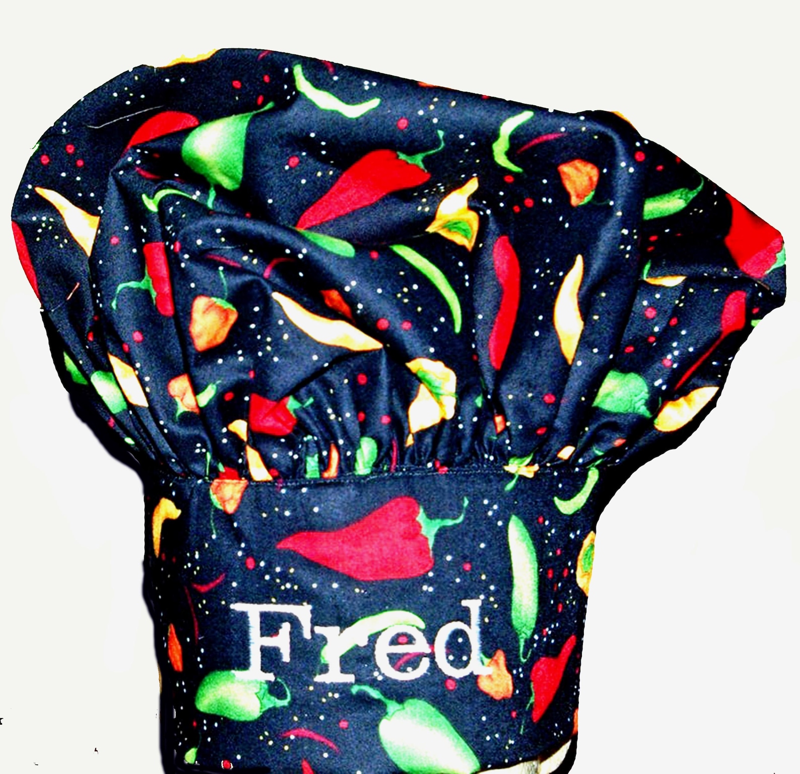 Chef Hat, Hot Chili Red Green Mexican Peppers, Custom Cooking Contest ...