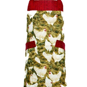 Rooster, Leghorn Chicken Apron, Full Bib, Farmhouse Decor, Custom ...
