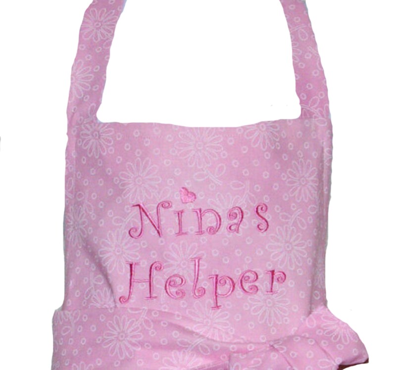 Little Girls Pink Apron Gift From Grandparent Apron for - Etsy