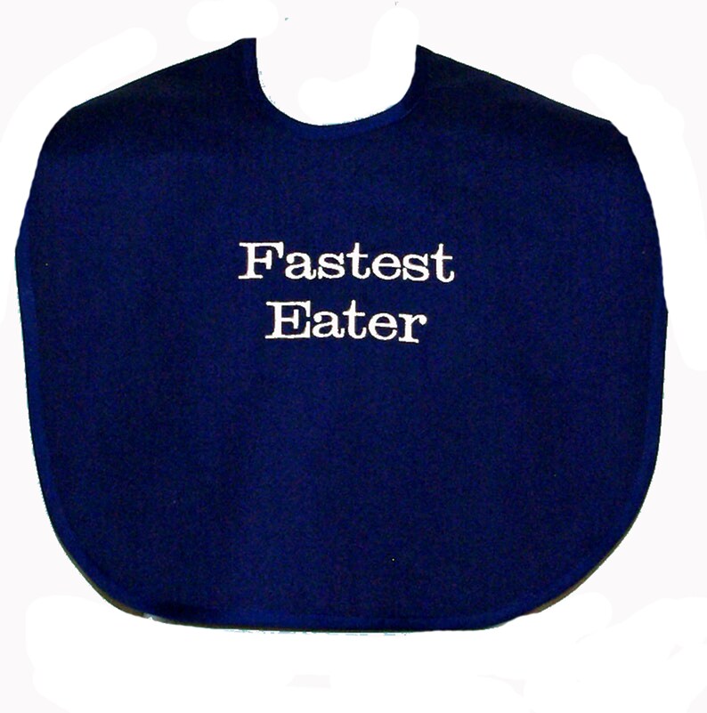 Eating Contest Bib, Fastest Eater, Custom Cotton Gift, Adult Gag Gift ...